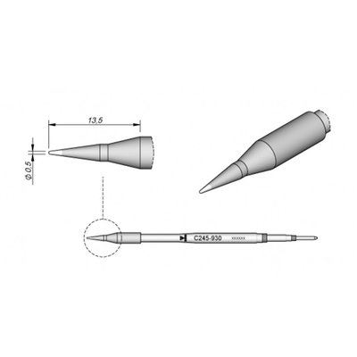 JBC soldering tips C245930, welding bit C245-930 copper solder tips for JBC T245 handpiece supplier