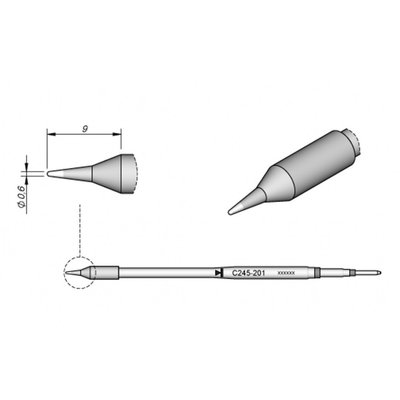 JBC soldering tips C245201, welding bit C245-201 copper solder tips for JBC T245 handpiece supplier