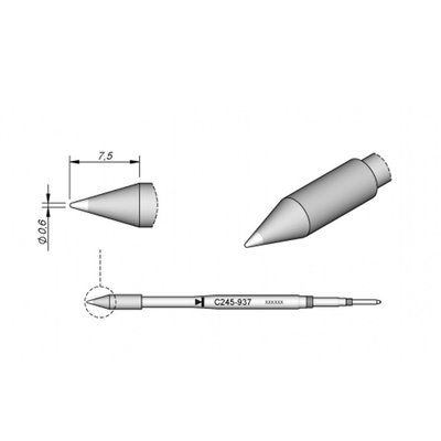 JBC soldering tips C245937, welding bit C245-937 copper solder tips for JBC T245 handpiece supplier
