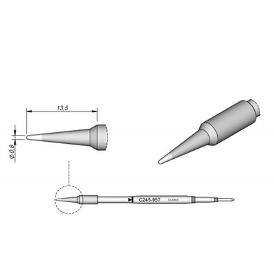 JBC soldering tips C245957, welding bit C245-957 copper solder tips for JBC T245 handpiece supplier