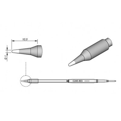 JBC soldering tips C245803, welding bit C245-803 copper solder tips for JBC T245 handpiece supplier