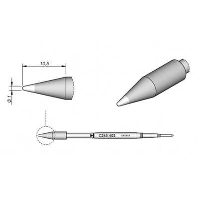 JBC soldering tips C245403, welding bit C245-403 copper solder tips for JBC T245 handpiece supplier