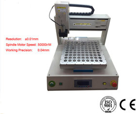China LCD Digital Display Desktop Pcb Router Machine With Robust Frame supplier