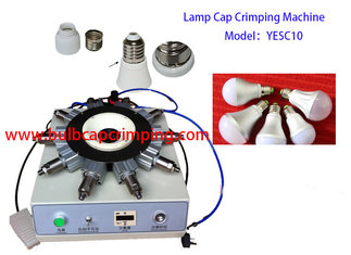 China E27 B22 Lamp Cap Crimping Machine For LED Lighting Bulb Cap Punching Machine supplier