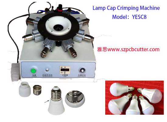 LED Lamp Cap Crimping Machine E27 B22 E22 Lamp Cap Crimping Tool  Machine supplier