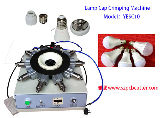 LED Lamp Cap Crimping Machine E27 B22 E22 Lamp Cap Crimping Tool  Machine supplier