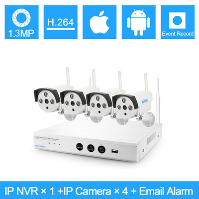 720P 1.3 Mp WIFI Camera H.264 Network Surveillance Dustproof