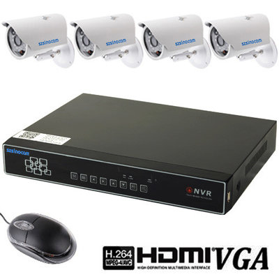 Black NVR Kit HDMI 720P Wireless IP Camera Onvif H.264 CCTV Security System