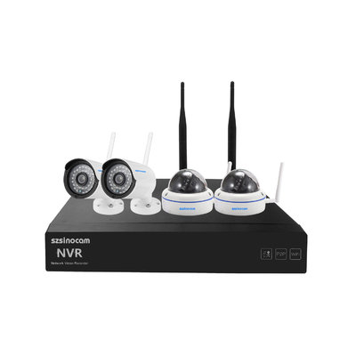 Outdoor NVR POE Kit Bullet Camera And Dome Camera Motion Detection