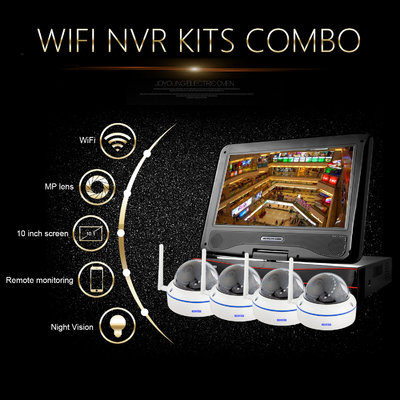Dome Cameras NVR Kits Combo With Automatic Alarm P2P Network Surveillance System