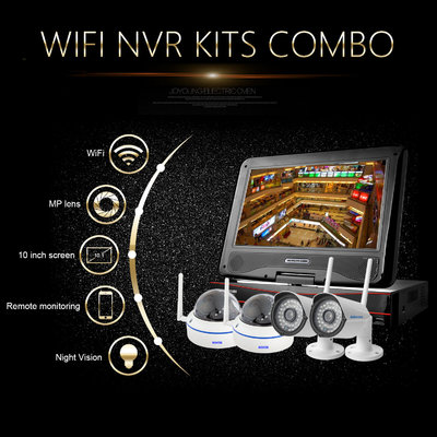 2.4G Surveillance Camera Kit 4 Channel  NVR Combo Wireless Camera Kit