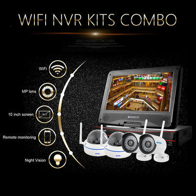 720P 960P 2.4ghz Wireless Full HD 4ch NVR Kit With 2 Bullet + 2 Dome IP Network Cameras