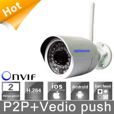 1.0MP H.264 Wireless IP Security Camera CCTV / Office Security Cameras With P2P / Video Push