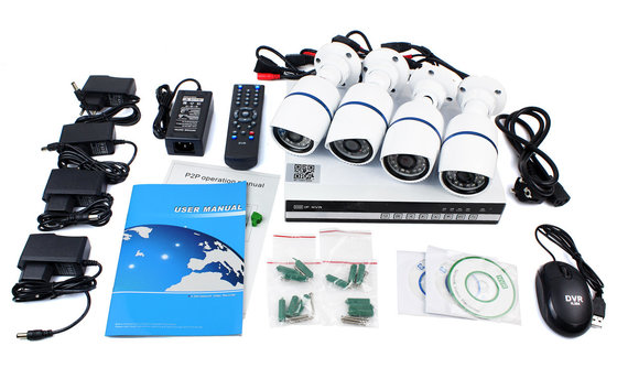 Onvif P2P 4CH 720P Day &Night Wired IP Camera System NVR Kit support 1*2TB HDD