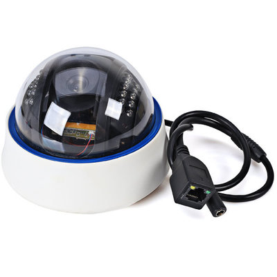1.0MP Infrared IP Camera , WDR Video Push White 1/4" CMOS IP Speed Dome Camera