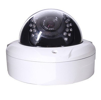 Full HD 2 Megapixel Vandal Proof Dome Camera Video Push IP Camera For IOS / Android