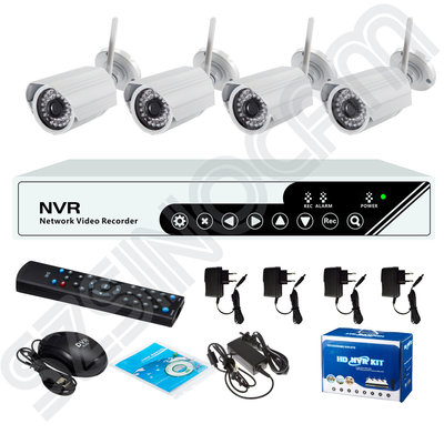 Plug And Play 4CH 1.0MP NVR Kit Support IOS  Android APP
