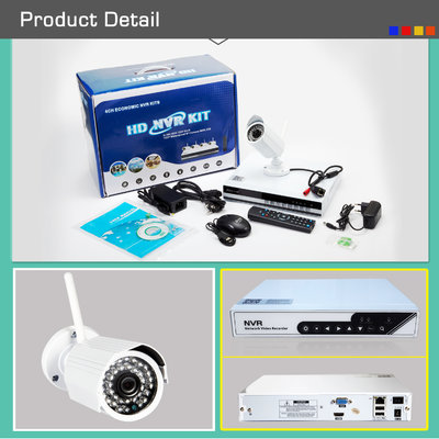Plug And Play 4CH NVR Kit Onvif Wifi CCTV Camera For Monitoring Surveillance 
