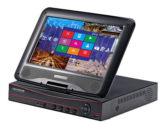 Portable 4 Ch IP Camera DVR System Wireless Network with 7'' Monitor
