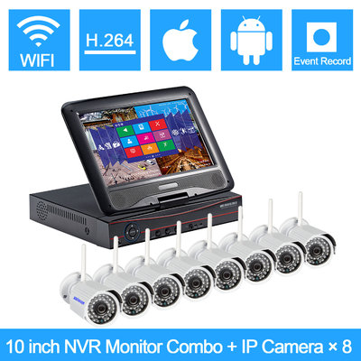 8 Channel CCTV NVR Kit Combo WIFI Security with 7 Inch Monitor