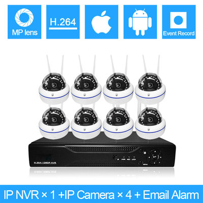5.8G WIFI Network NVR Kit , 8 Ch 720P Security Camera System