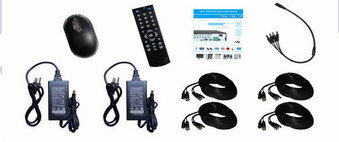 Security CCTV 4CH 720P AHD DVR Kit 4pcs Bullet Cameras , High Resolution