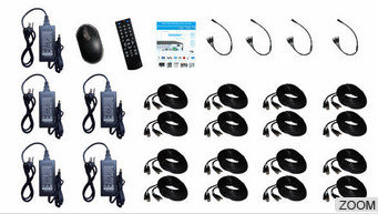Auto 16CH CCTV DVR Kit 720P Bullet AHD Cameras Motion Detection