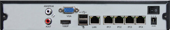 4 Channel POE 1080P Digital Video Recorders Gigabit Ethernet DVR With LINUX Operating System