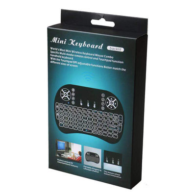2.4G Wireless Mini Keyboard i8 with 7 colors backlit supplier