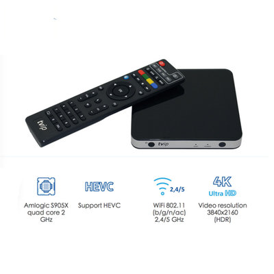 Linux Android TV Box Amlogic S905x Quad Core TVIP 605 supplier