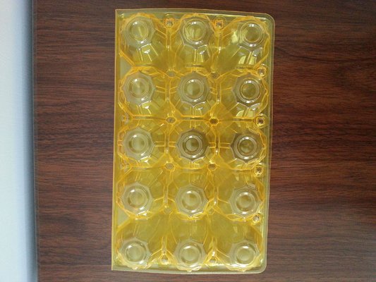 China color egg trays pvc egg trays with 15 holes supplier