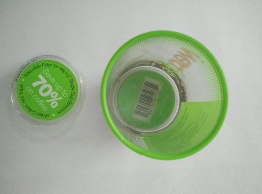 Plastic Folding Box for coffee, Cylinder,screen printing supplier