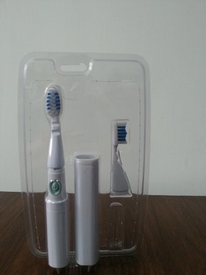 Transparent PET / PVC / APET / GAG / APEG two blisters packing for electronic toothbrush supplier
