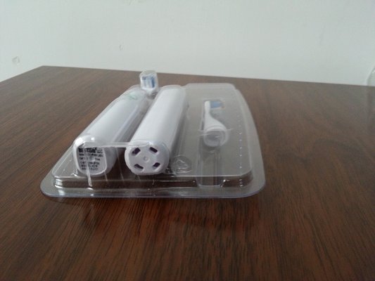 Transparent PET / PVC / APET / GAG / APEG two blisters packing for electronic toothbrush supplier