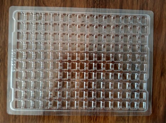 clear blister packing tray for electronics 72 holes supplier