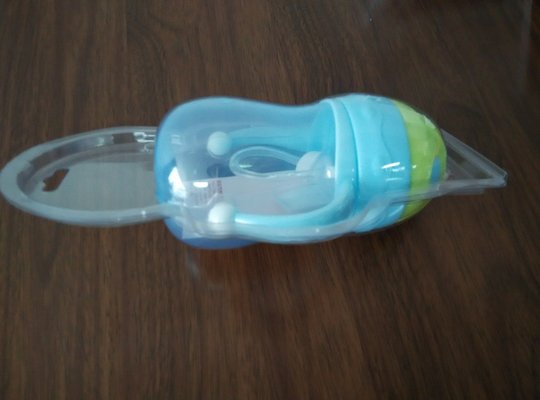 Customerized clear PET / PVC / APET / GAG / APEG  blister clamshell packaging with hanging holes for 280ml baby's bottle supplier