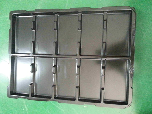 blister tray Customerized black ESD PS blister tray 10 holes for smart mobile phone supplier