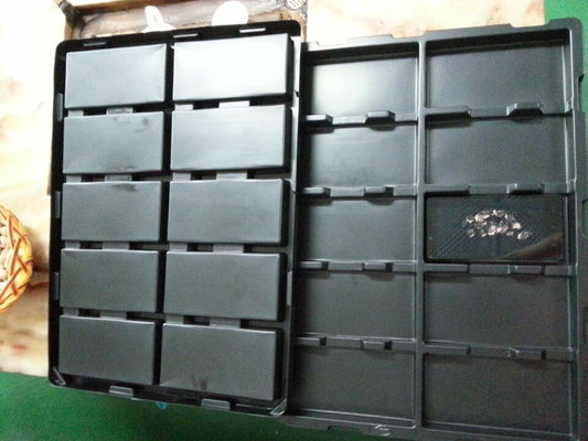 blister tray Customerized black ESD PS blister tray 10 holes for smart mobile phone supplier