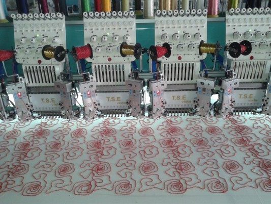 Tai Sang embroidery machine vista model 917( 9 needles 17 heads flat embroidery machine)