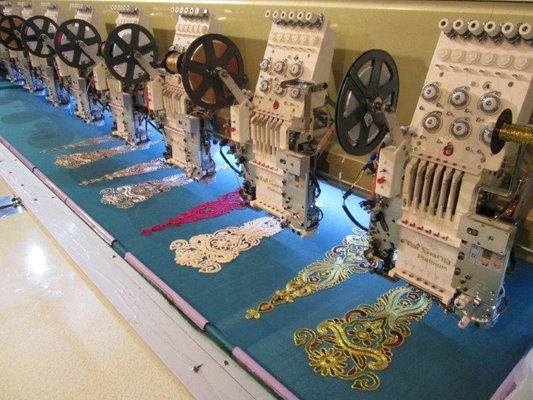 Tai Sang embroidery machine platinum  model 615( 6 needles 15 heads high speed embroidery machine)