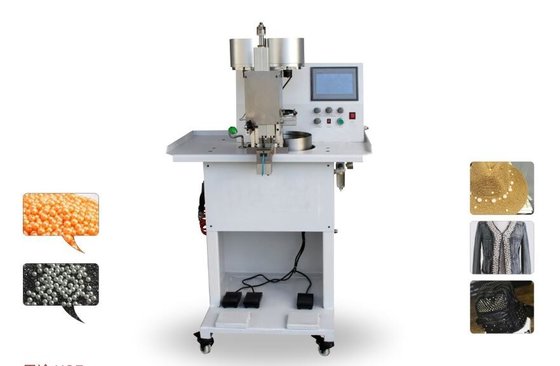 TS-136D AUTOMATIC DOUBLE- COLOUR PEARL & NAIL RIVETING MACHINE