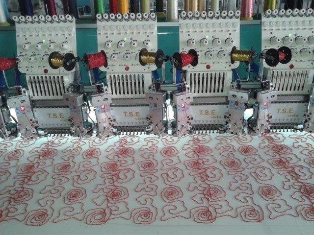 Tai Sang embroidery machine vista model 917( 9 needles 17 heads flat embroidery machine)