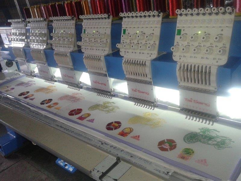 Tai Sang Embro Vista Model 906( 9 needles 6 heads flat embroidery machine)