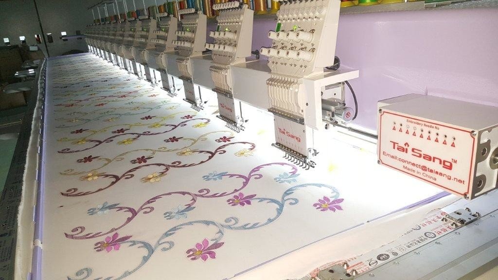 Tai Sang Embro Vista Model 915（9 needles 15 heads flat embroidery machine)