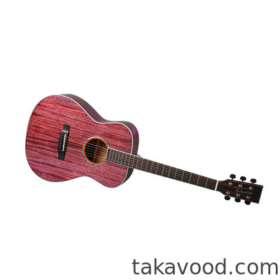 Takavood Folk Guitar 40 inch Acoustic Guitar African Mahogany Top Guitars Purple Color Guitar supplier