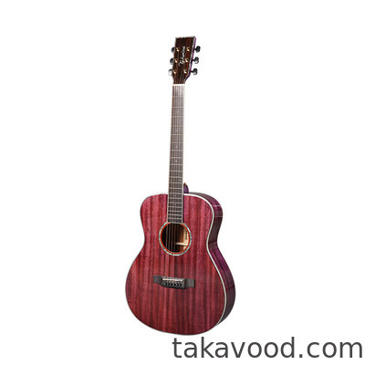 Takavood Folk Guitar 40 inch Acoustic Guitar African Mahogany Top Guitars Purple Color Guitar supplier