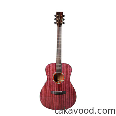 Takavood Folk Guitar 40 inch Acoustic Guitar African Mahogany Top Guitars Purple Color Guitar supplier
