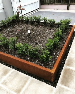 Corten steel flower bed border garden edging border landscape corten steel lawn edge
