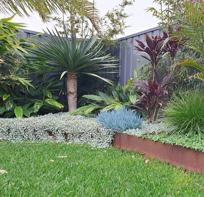 Corten steel flower bed border garden edging steel corten-steel-garden-edging