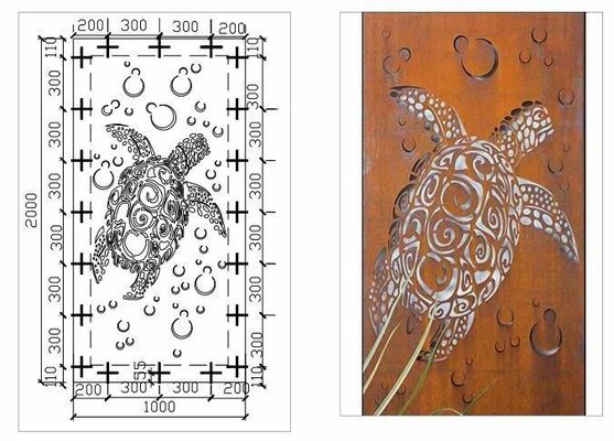 Chinese dragon contemporary corten steel hanging home & garden decoration pieces